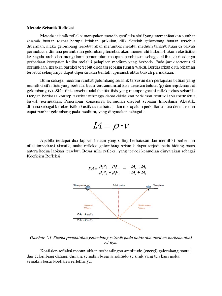 Metode Seismik Refleksi dan Akuisisi Data | PDF | Teknologi & Rekayasa