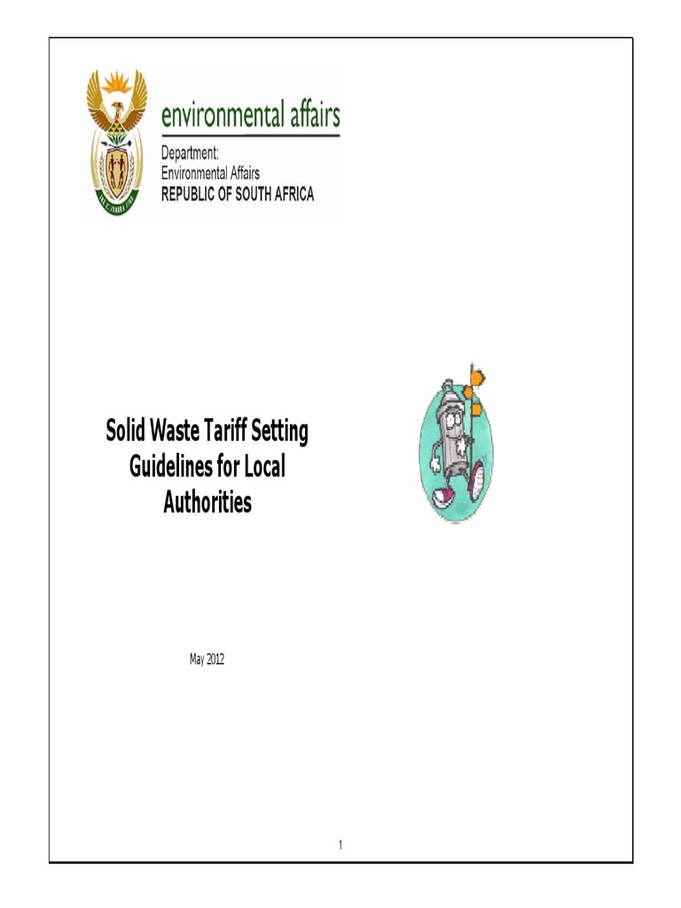 2 Solid Waste Tariff Guidelines | PDF | Waste Management | Municipal ...