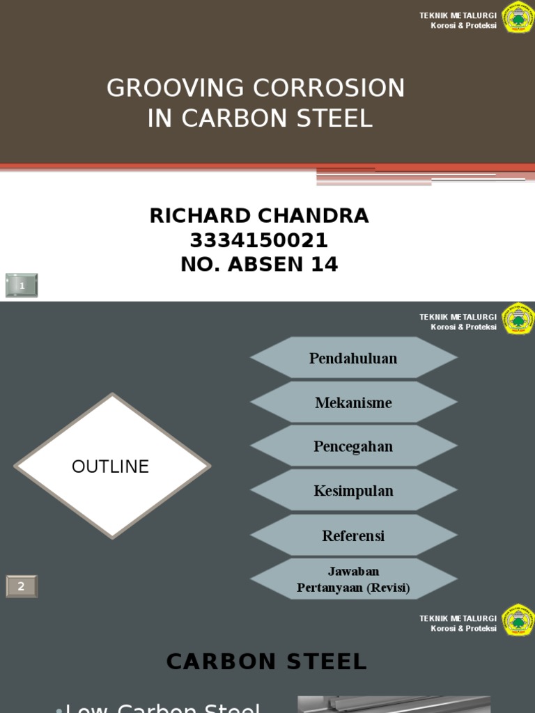 Grooving Corrosion in Carbon Steel | PDF