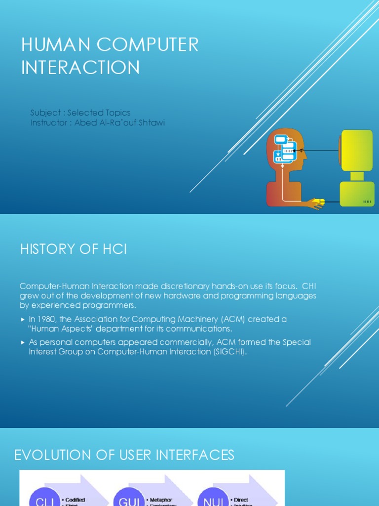 Human Computer Interaction | PDF | Graphical User Interfaces | Human ...