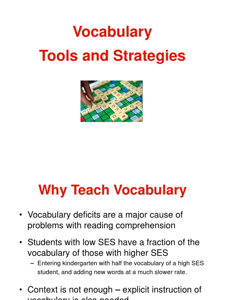 Vocabulary Strategies Powerpoint | PDF | Vocabulary | Trees