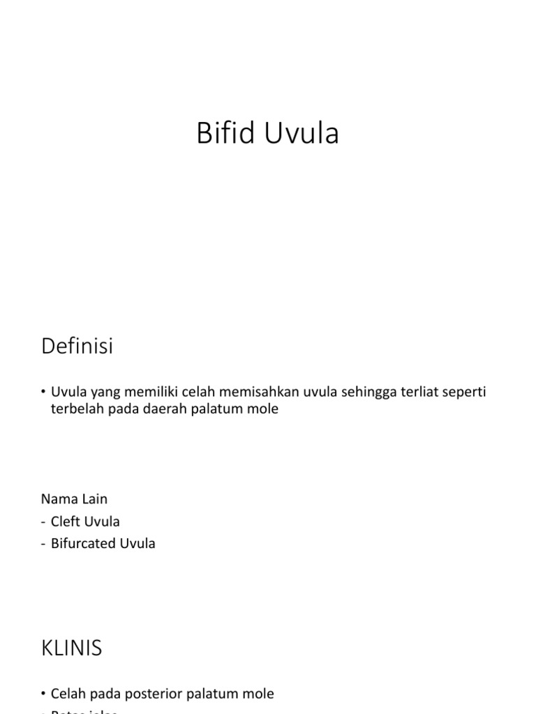 Uvula Bifida: Definisi dan Terapi | PDF