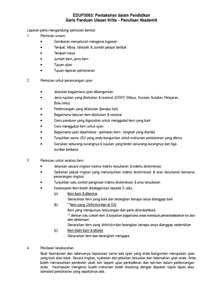 Format Pelaporan Tugasan | PDF | Karier & Perkembangan