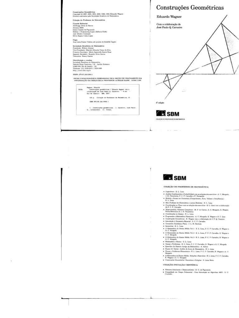 Construcoes Geometricas Vol 1 Eduardo Wagner | PDF
