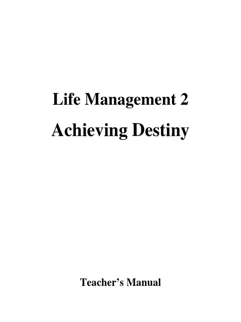 Life Management 2 Teachers A4 | PDF | God In Christianity | Genesis ...
