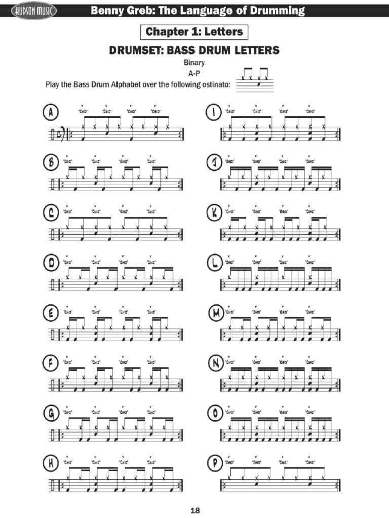 Benny Greb - Ch1 - Bass Drum Letters