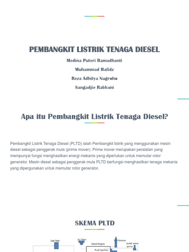 Prinsip dan Skema PLTD Diesel | PDF