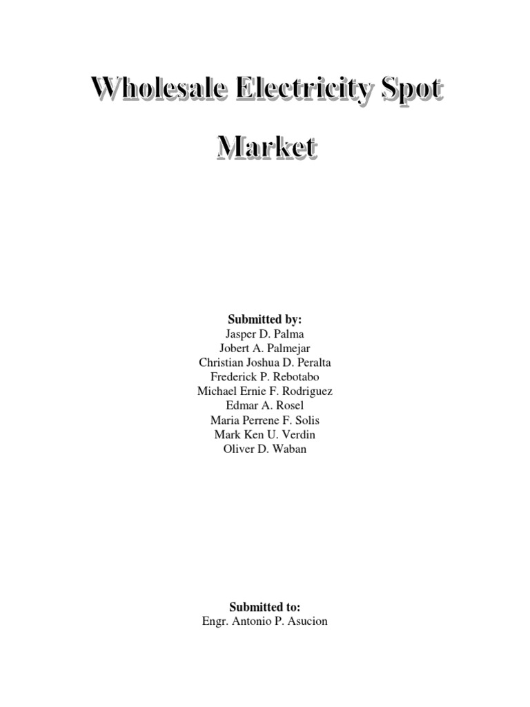 WESM Rules for Philippine Electricity Market | PDF | Market (Economics ...