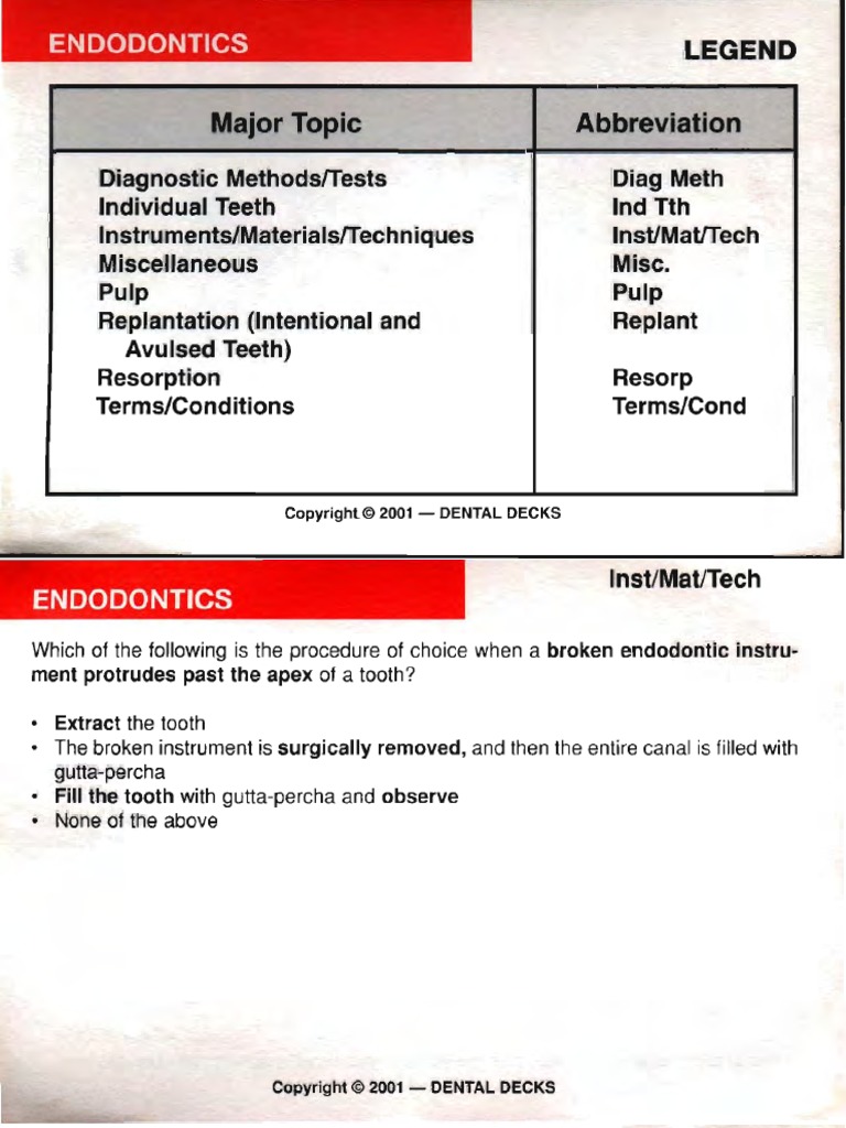 Endodontics PDF | PDF | Dentistry Branches | Dental Anatomy