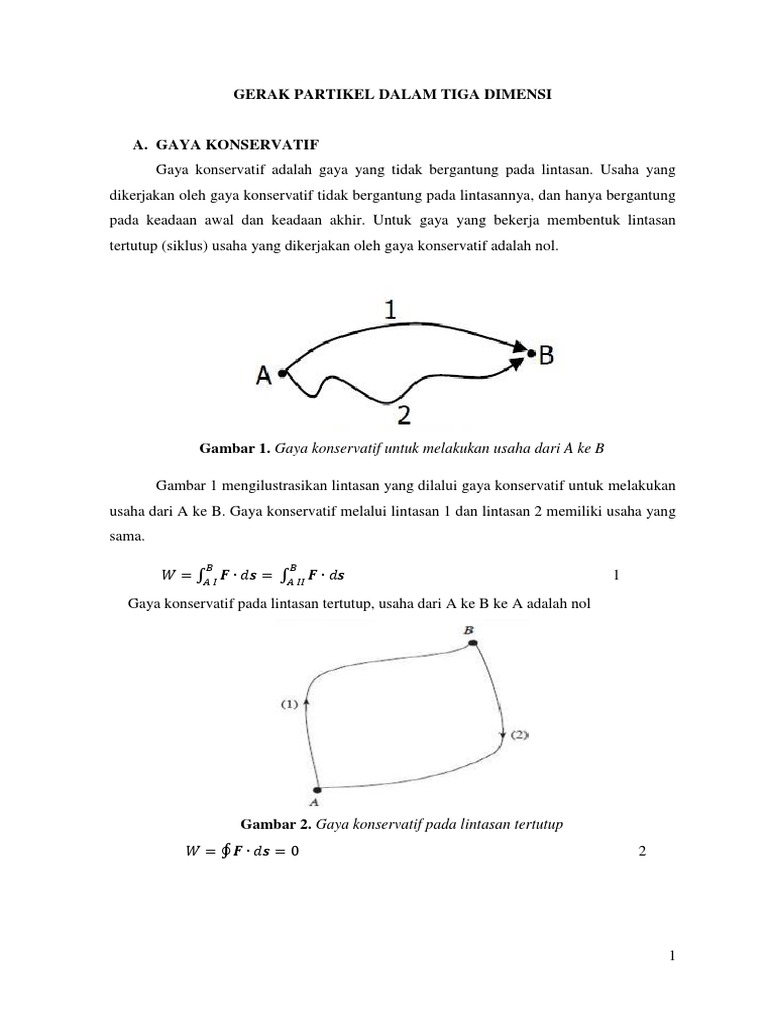 Gerak Partikel Dalam Tiga Dimensi | PDF