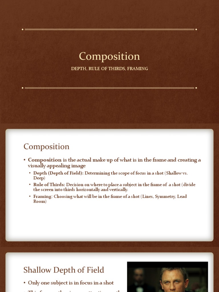 Composition: Depth, Rule of Thirds, Framing | PDF