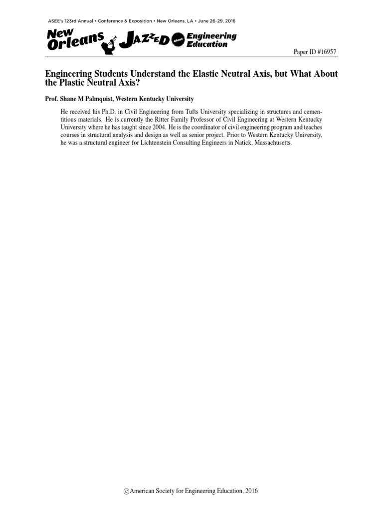 Understanding Plastic Neutral Axis in Engineering | PDF | Beam ...
