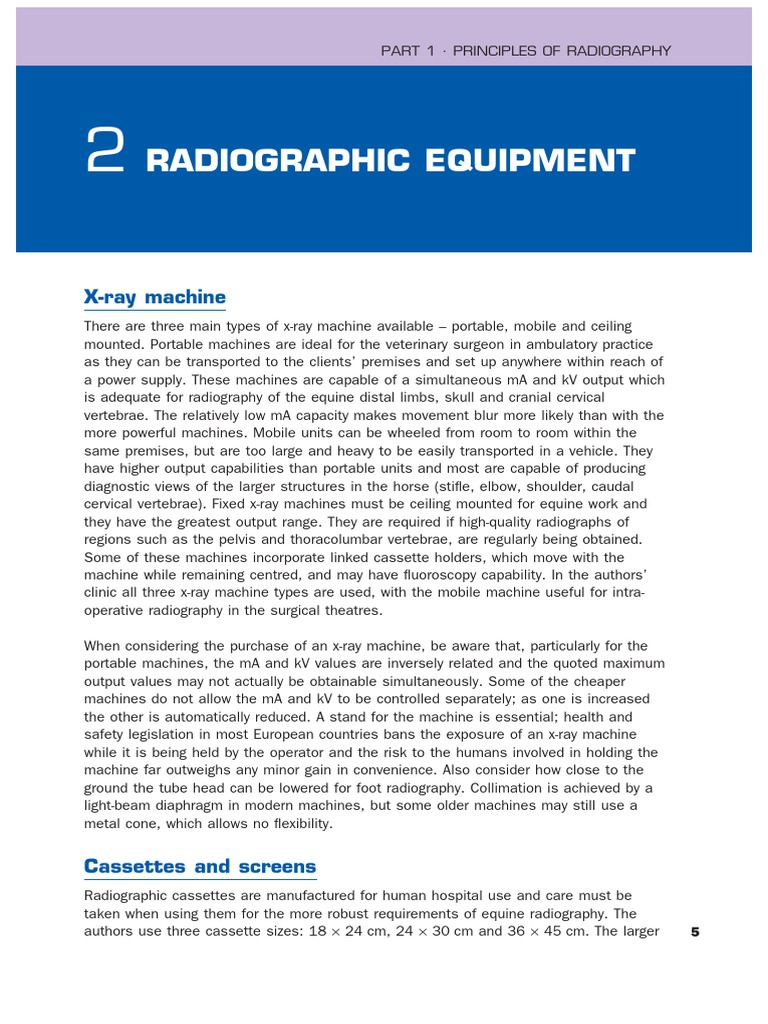 Radiographic Equipment: X-Ray Machine | PDF | Radiography | Exposure ...