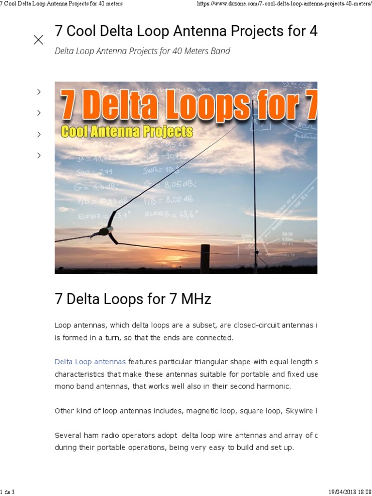 7 Cool Delta Loop Antenna Projects For 40 Meters | PDF | Antenna (Radio ...