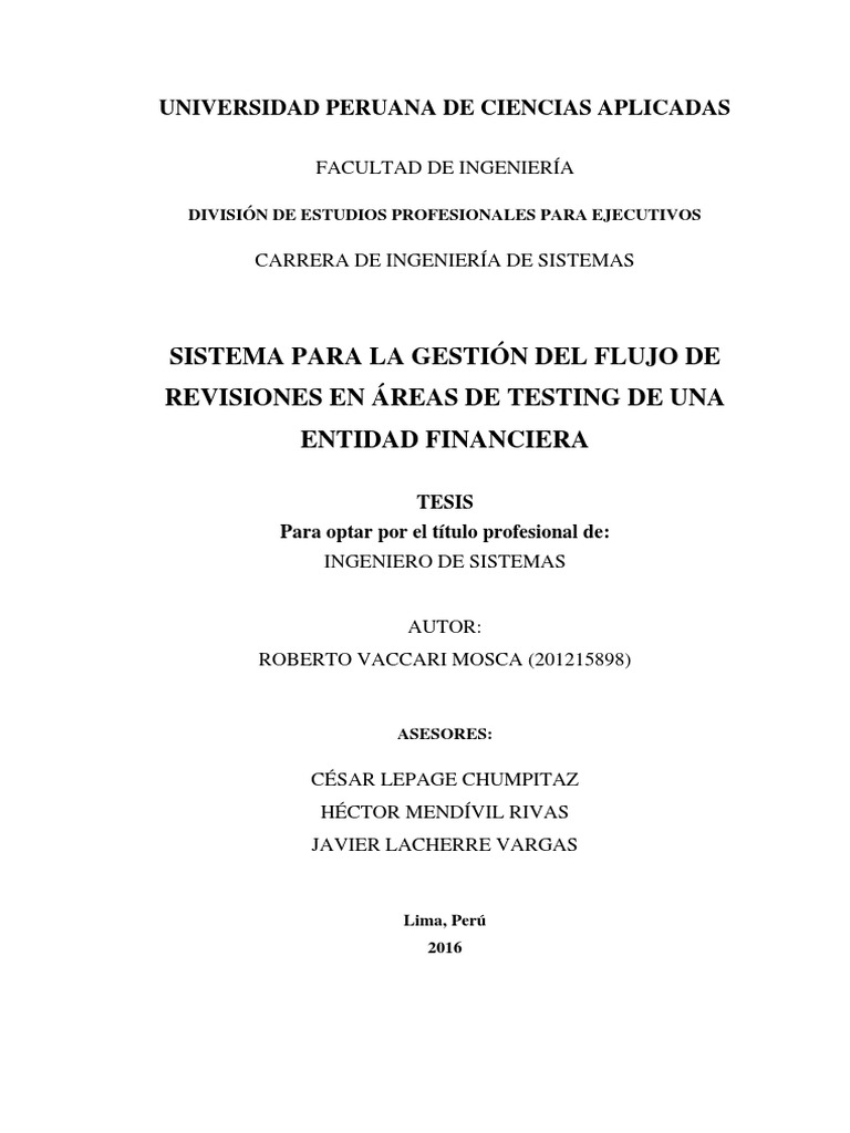 Tesis Roberto Vaccari PDF | Descargar gratis PDF | Pruebas de software ...