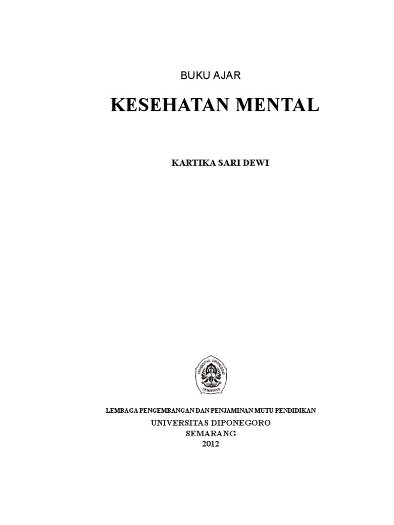 Kesehatan Mental | PDF | Karier & Perkembangan | Pengembangan Diri