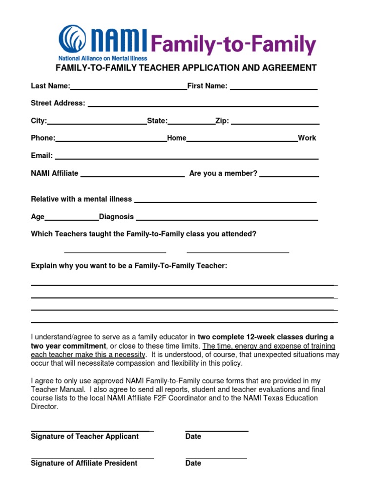 F2F Teacher Application | PDF