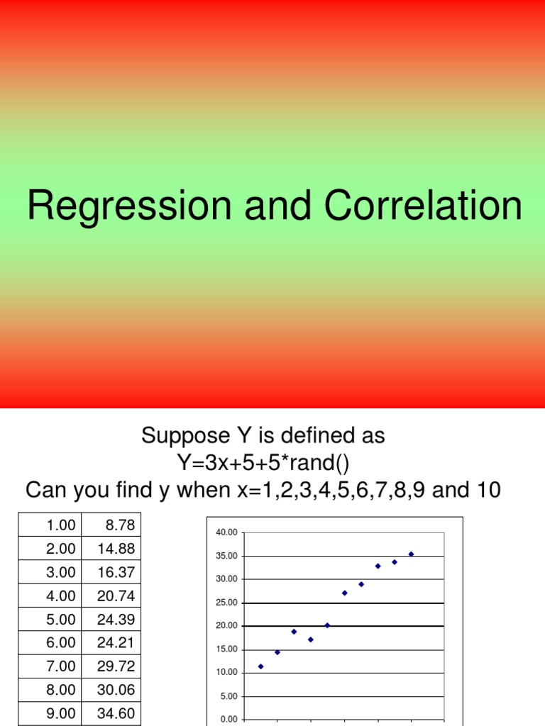 Regression and Correlation | PDF | Standard Error | Errors And Residuals
