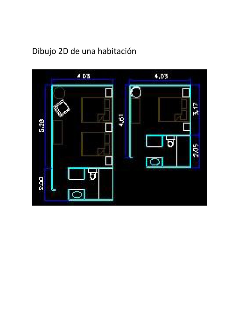 Dibujo 2D de Una Habitación | PDF