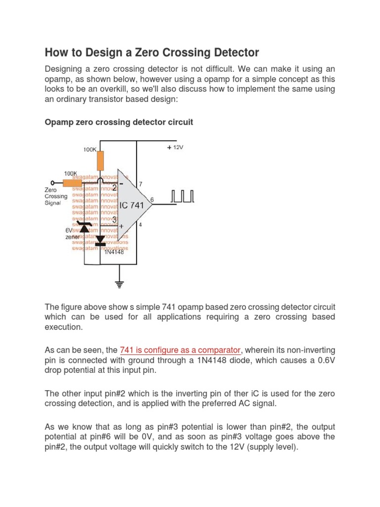 Zero Crossing Detector | PDF