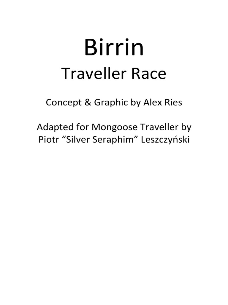 Birrin Traveller Race | PDF | Ships | Sea