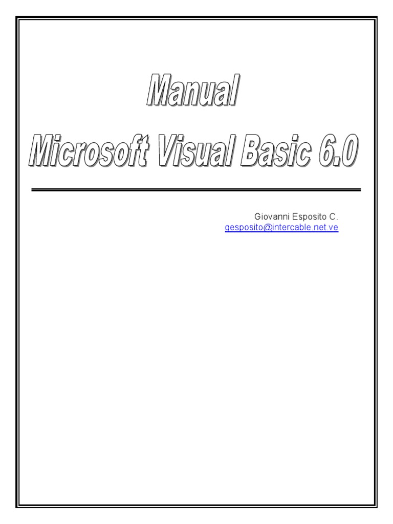 Manual Visual Basic 6.0 | PDF | Básico | Ventana (informática)