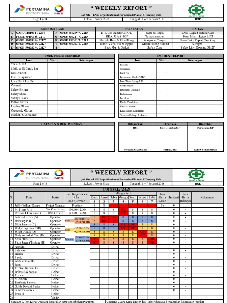 Weekly Report Asli - Edit 2 | PDF