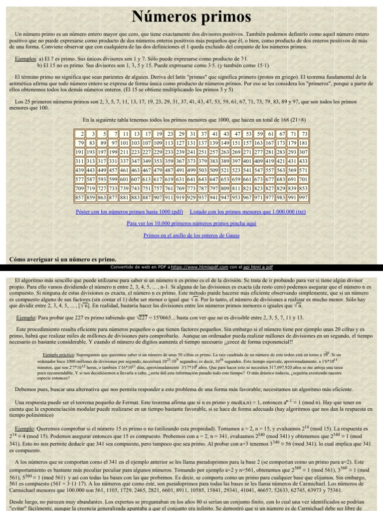 Number Primos | PDF | Número primo | Matemáticas recreativas