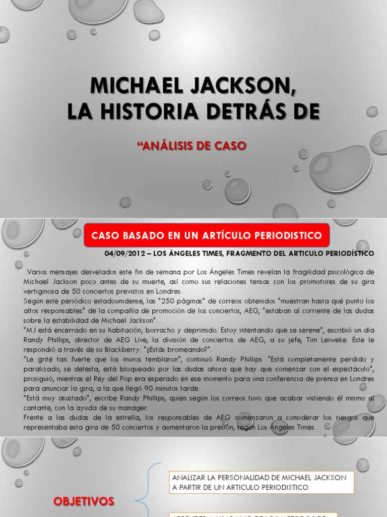 Michael Jackson - Caso | PDF | Michael Jackson | Depresión (estado de ...