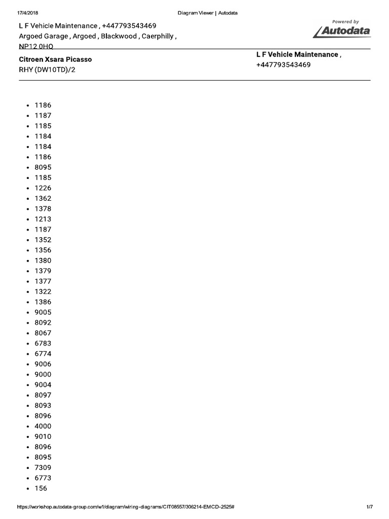 Diagram Viewer - Autodata | PDF