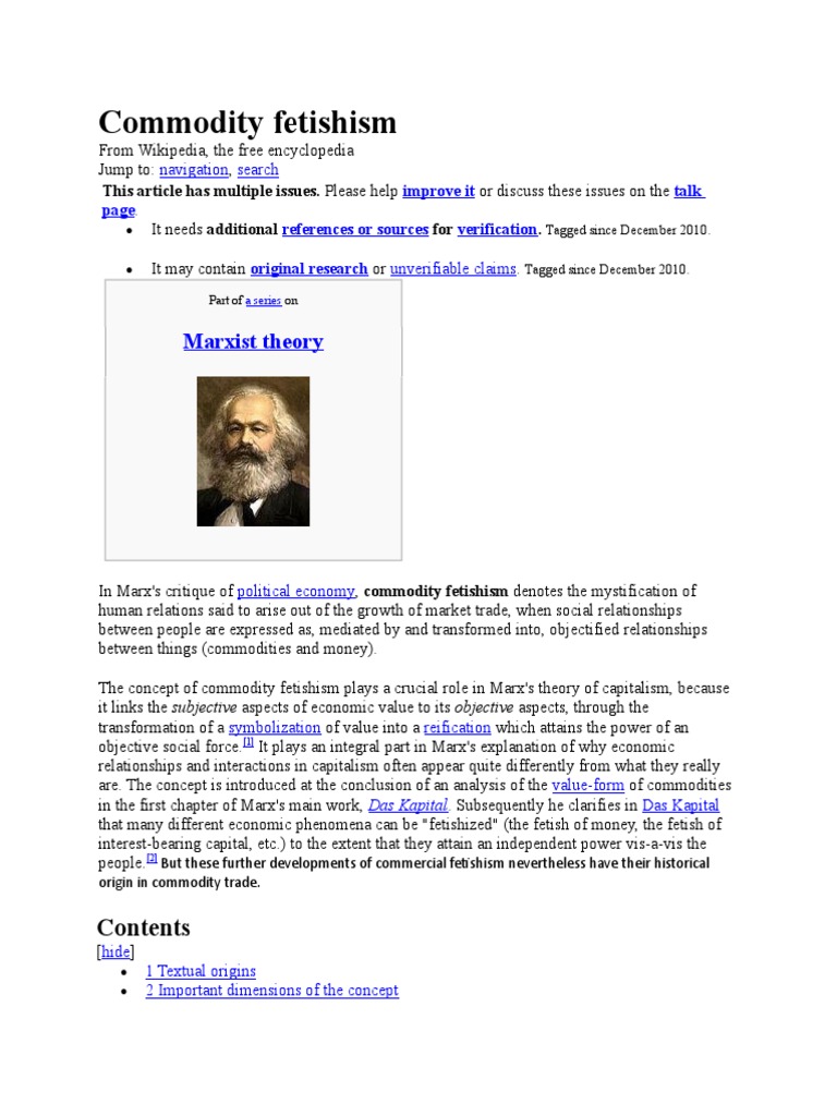 Commodity Fetishism | PDF | Value (Economics) | Karl Marx