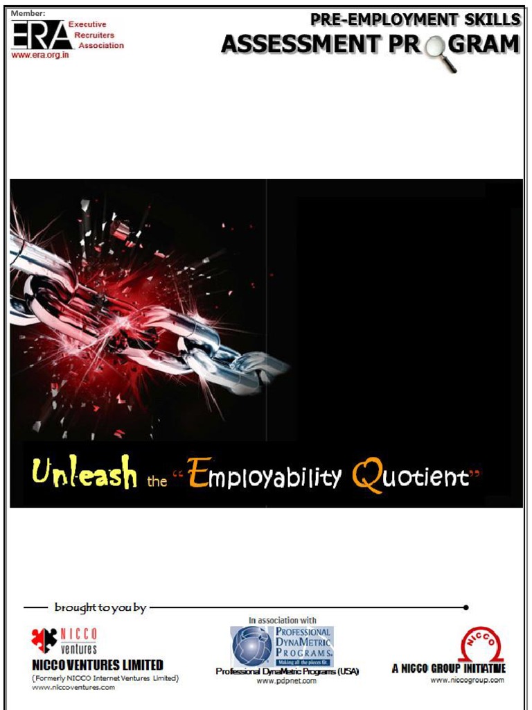 Pre-Employment Skill Assessment Program | PDF | Recruitment | Employment
