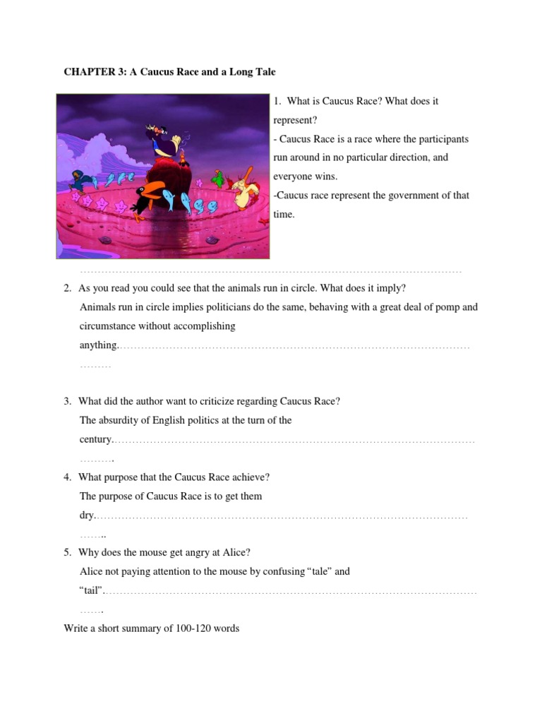 CHAPTER 3: A Caucus Race and A Long Tale | PDF