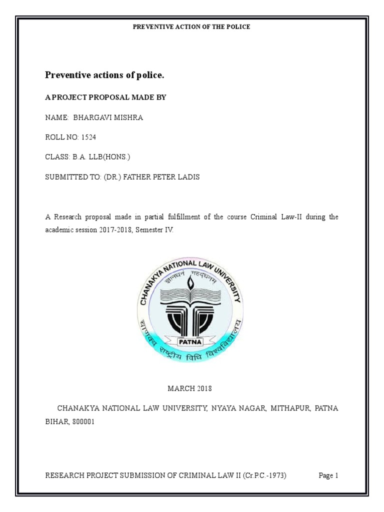 CRPC Project | PDF | Police | Arrest