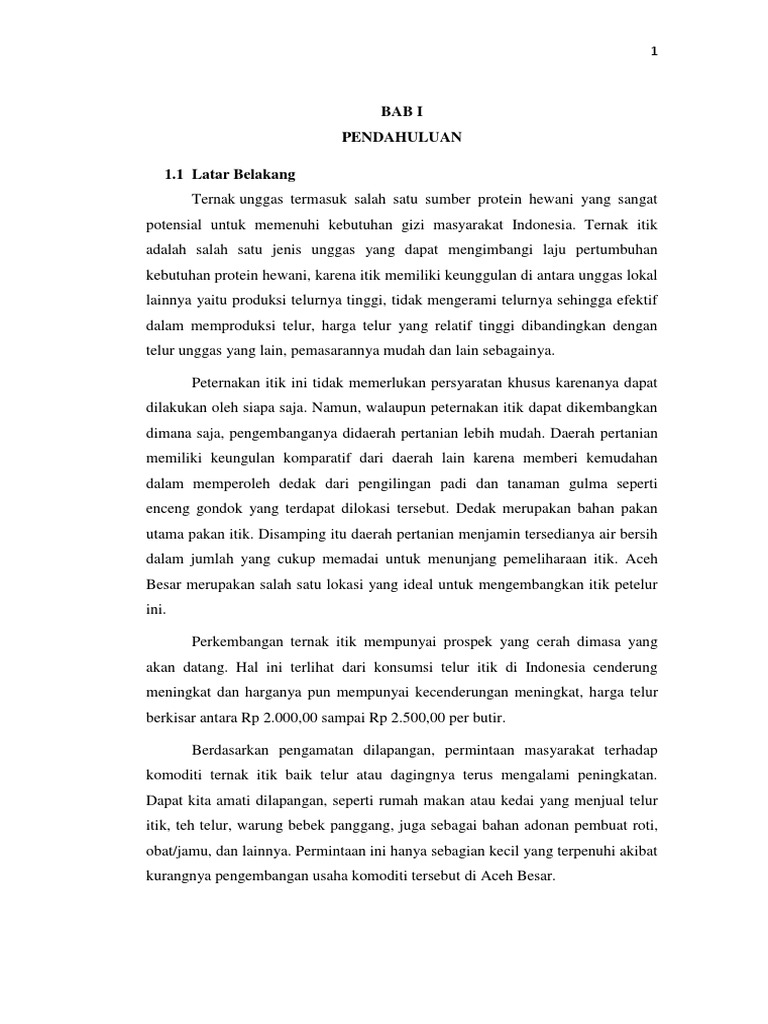 Bebek Petelur Proposal | PDF