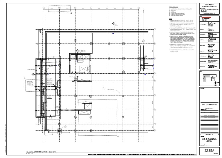 1 Level B1 Framing Plan - Sector A: Trinity Phase IV | PDF | Buildings ...