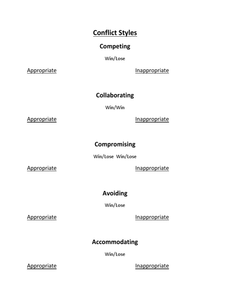 Mindful Conflict Handouts | PDF | Anger | Social Skills