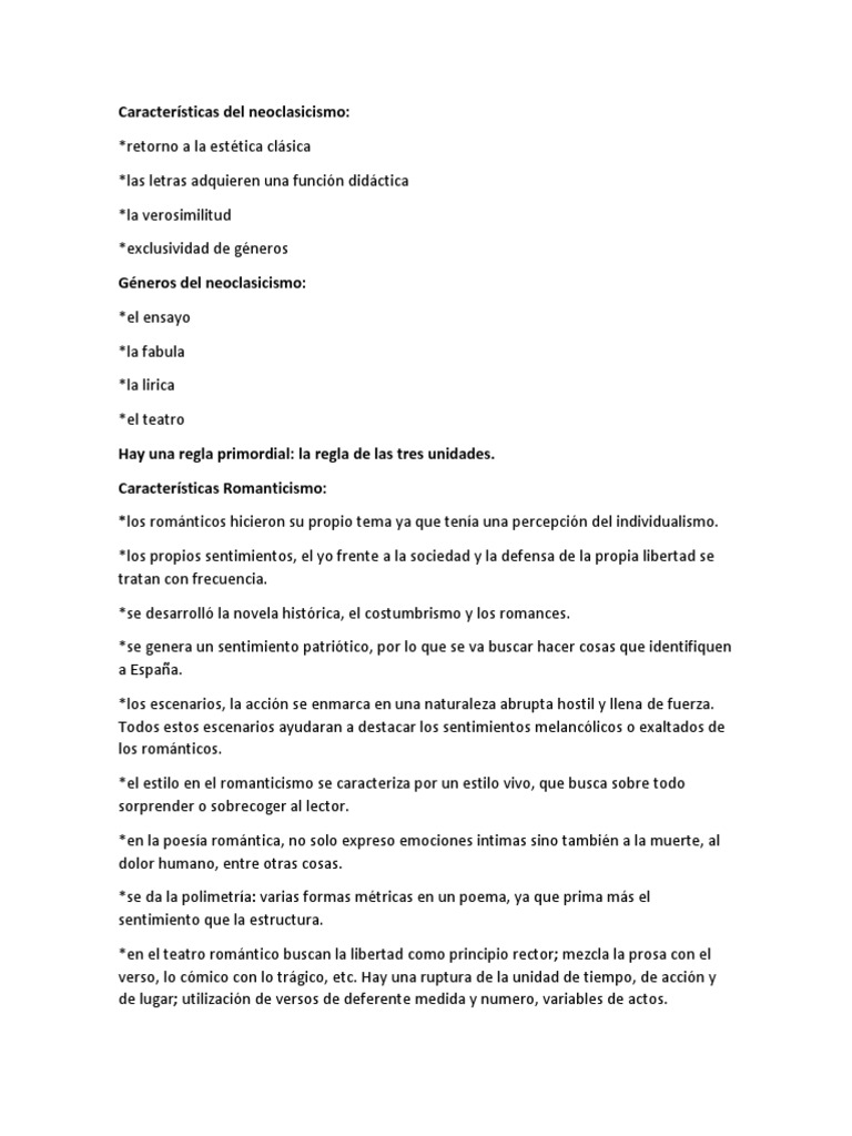 Características Del Neoclasicismo | PDF