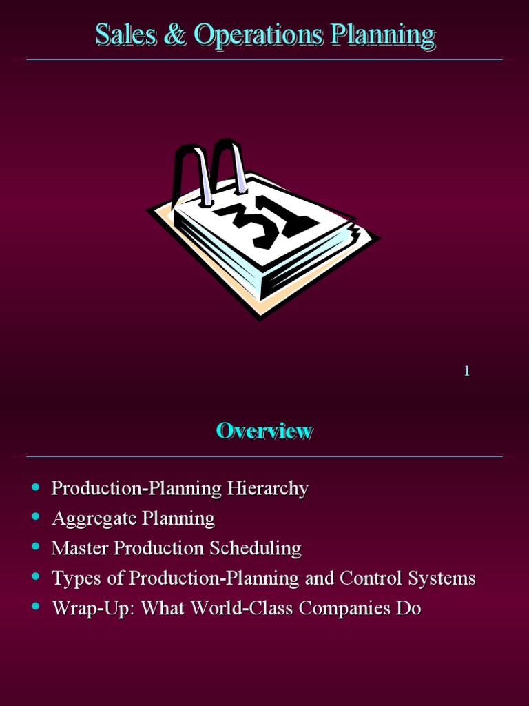 Chapter 3. Sales & Operations Aggregate) Planning | PDF | Mathematical Optimization | Linear ...