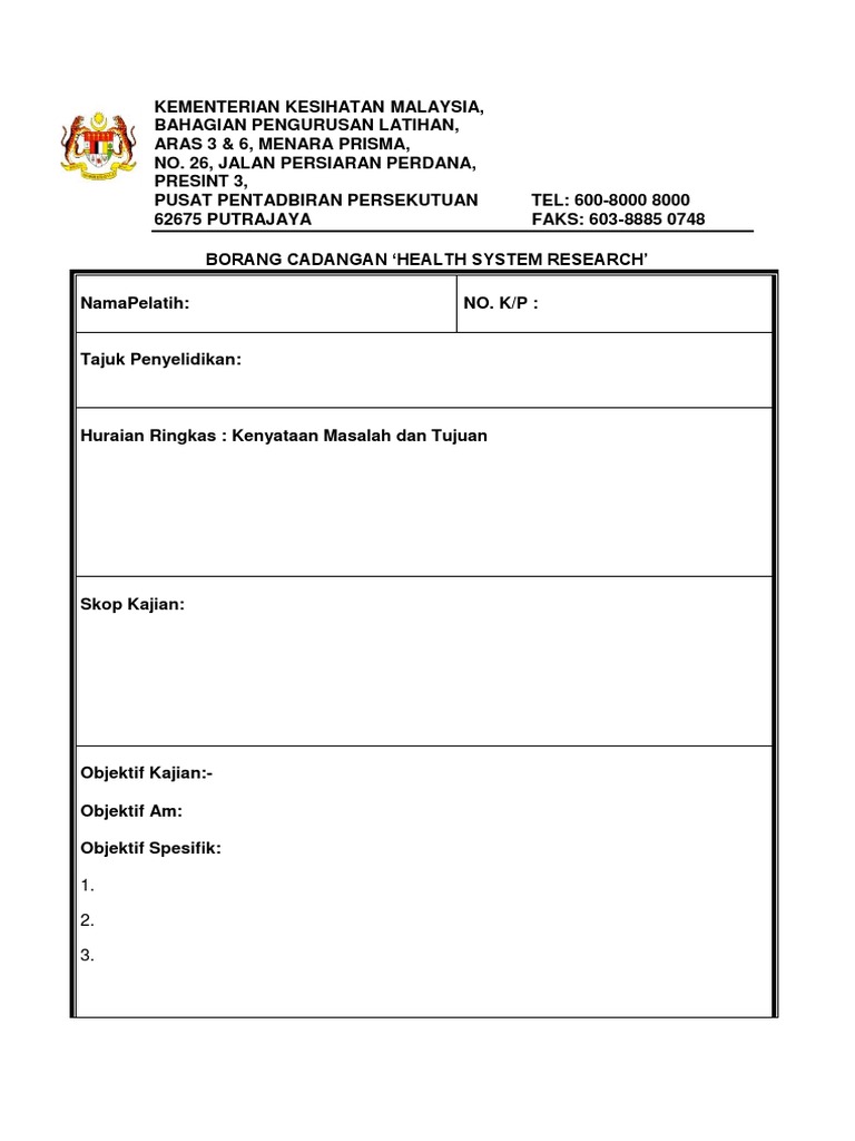 Format PROPOSAL (Kosong) | PDF