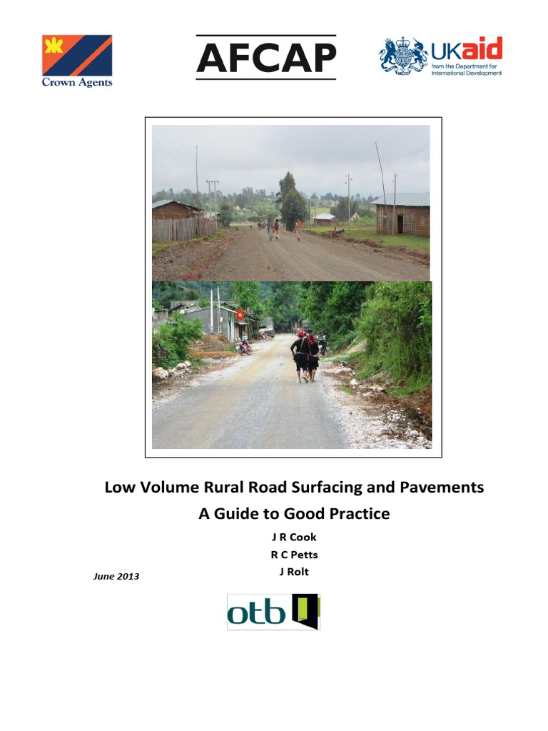 AFCAP GEN 099 Rural Road Surfacing and Pavements Guideline PDF | PDF ...