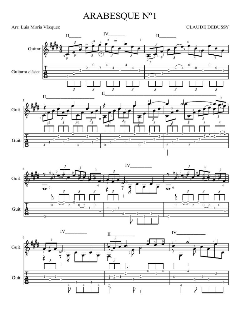 Arabesque Nº1: A A M I M 0 4 I I 0 3 1 0 | PDF