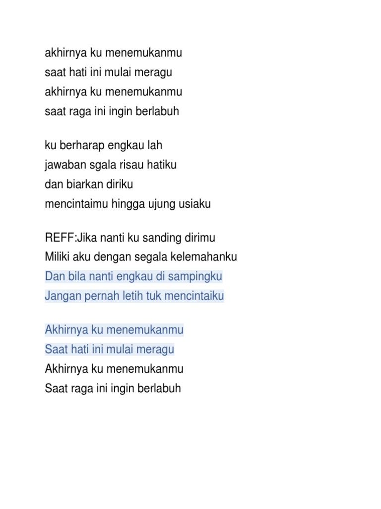 Akhirnya Ku Menemukanmu | PDF