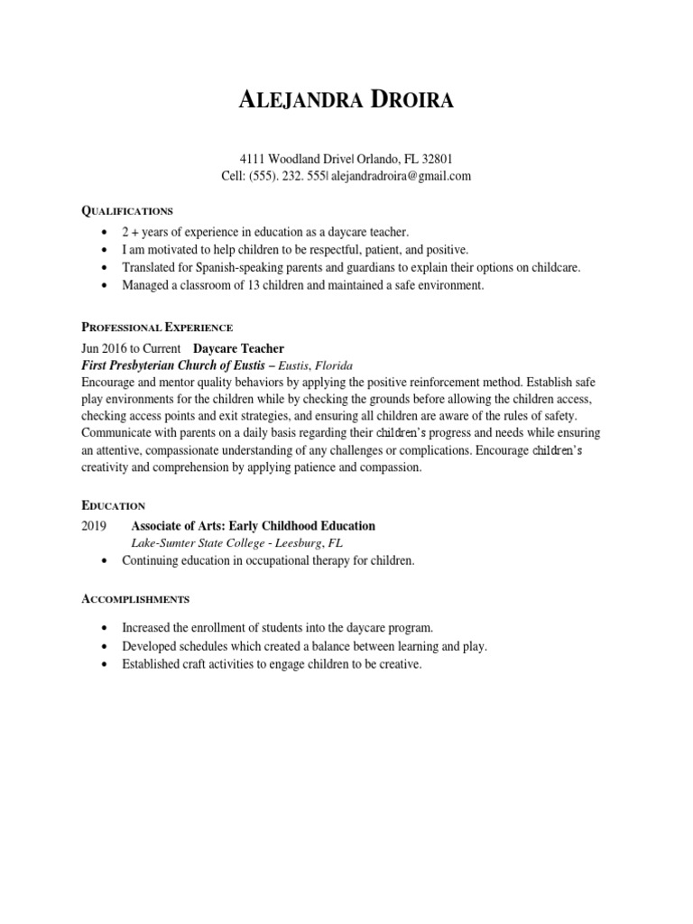 Alejandra Droira-4 Resume | PDF
