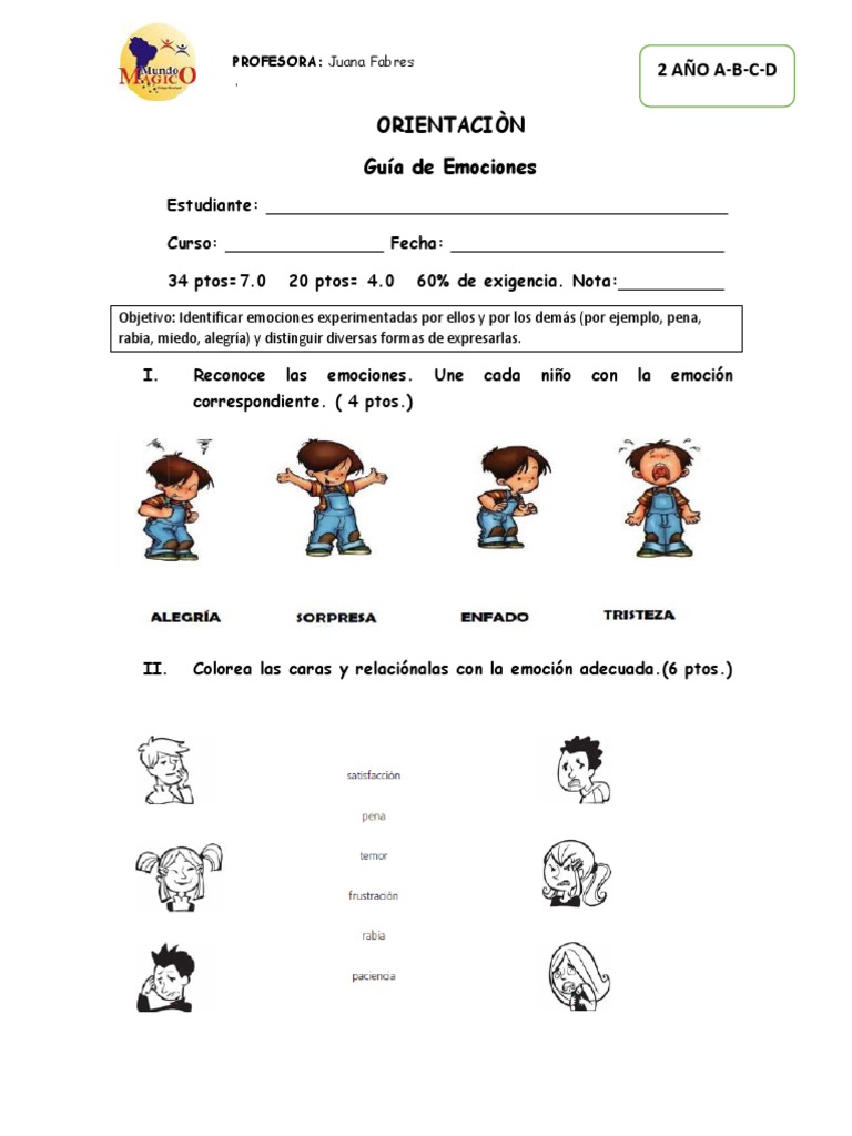 Guía de Emociones 2° | PDF