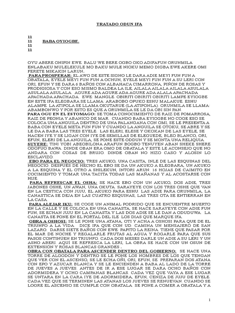 Tratado Odun Ifa | PDF