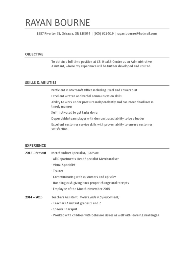 Final Resume Draft | PDF | Leadership | Goal