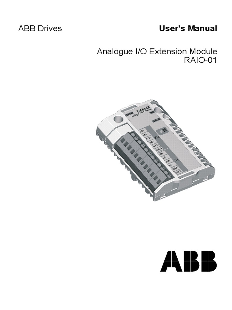 ABB Drives Analogue I/O Extension Module RAIO-01: User's Manual | PDF ...