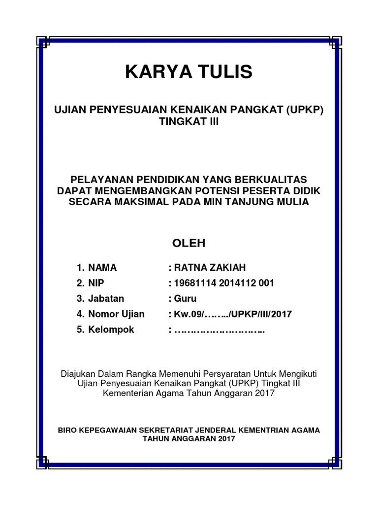 Cover Karya Tulis Ilmiah | PDF