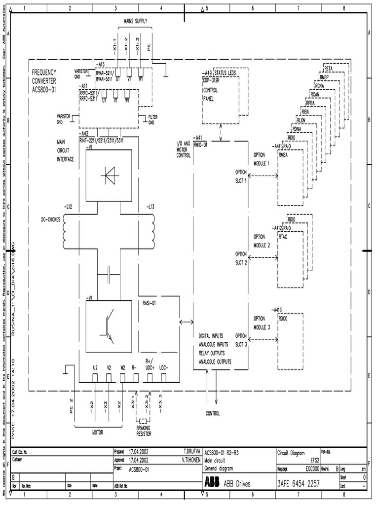 ACS800 01 Hardware Circuit Diagrams | PDF